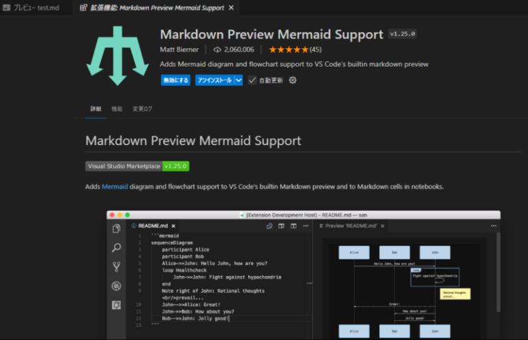 VS CodeでMermaid図を簡単に描画！Markdown Preview Mermaid Support拡張機能の使い方